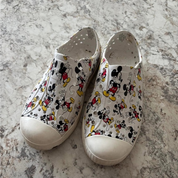Native | Shoes | Native Kids Mickey Mouse Disney Slipon Shoes White ...